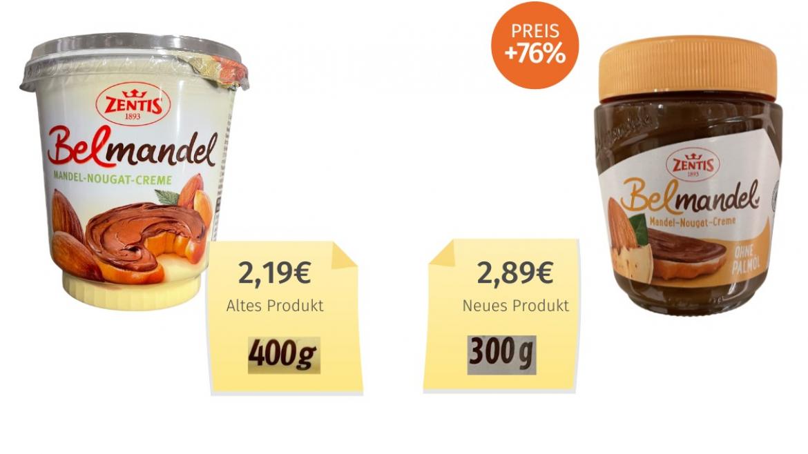 Zentis Belmandel (2023) Alt-Neu-Vergleich | Verbraucherzentrale Hamburg